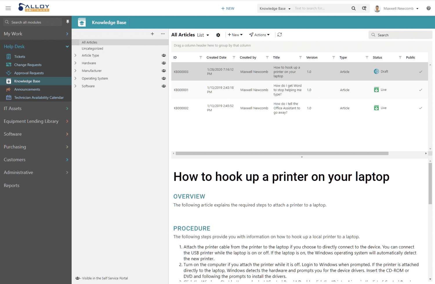 IT Service Desk Software | Alloy
